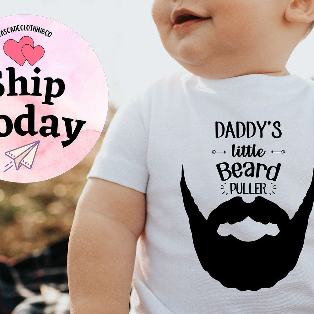 Bella Canvas Daddy's Little Beard Puller, Baby Boy, Baby Girl Outfit ...