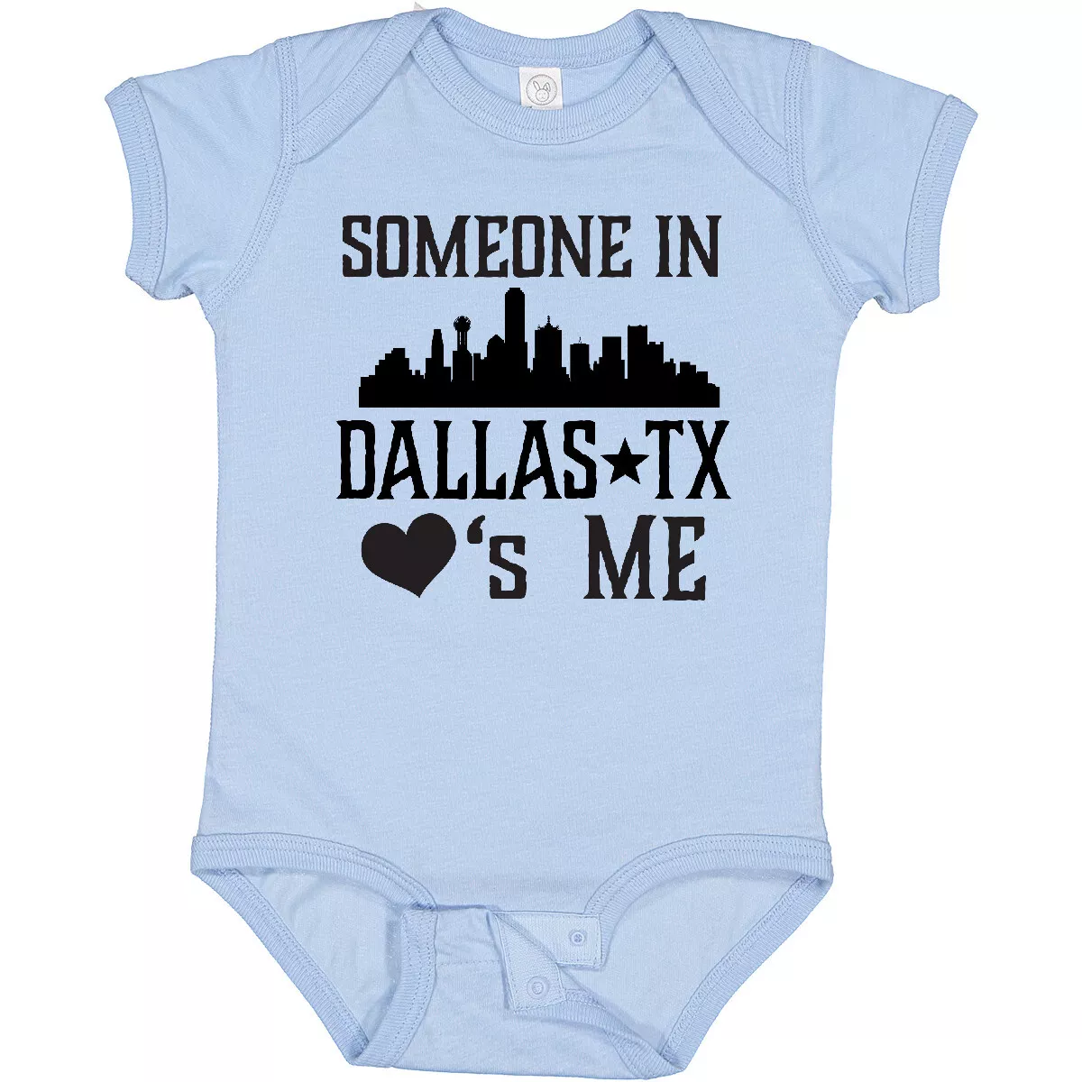 Bella Canvas Dallas Texas Someone Loves Me Infant Creeper Tx Cities Travel Souvenir Baby ...
