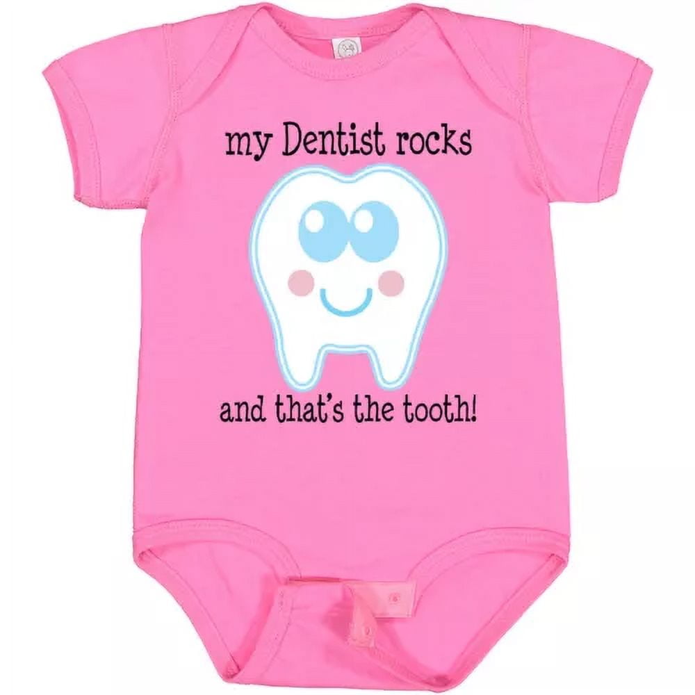 Bella Canvas Dentist Rocks Tooth Baby Bodysuit Occupation Dental Teeth ...