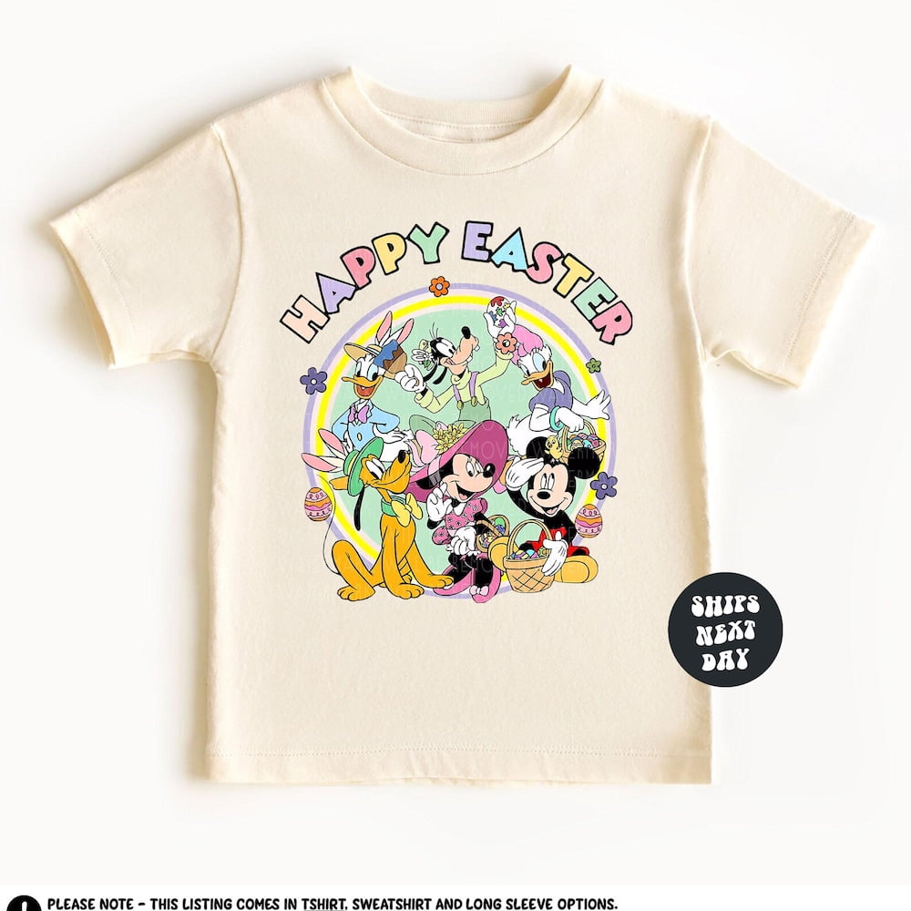 Bella Canvas Disney Easter Shirt Mickey & Friends Bunny Ears Sweatshirt ...