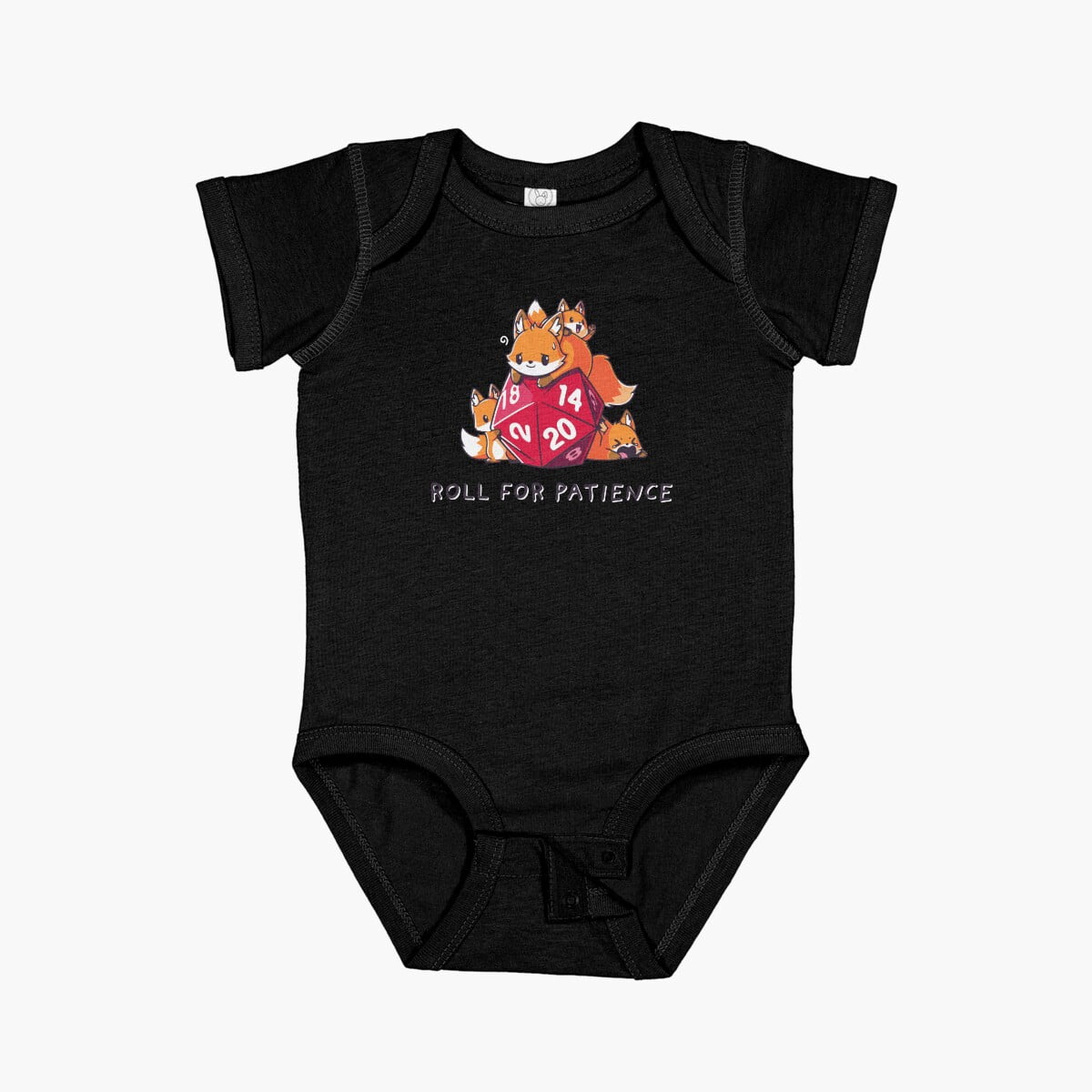 Bella Canvas Dnd Cute Animals With D20 Dice Print Short Sleeve Baby One ...