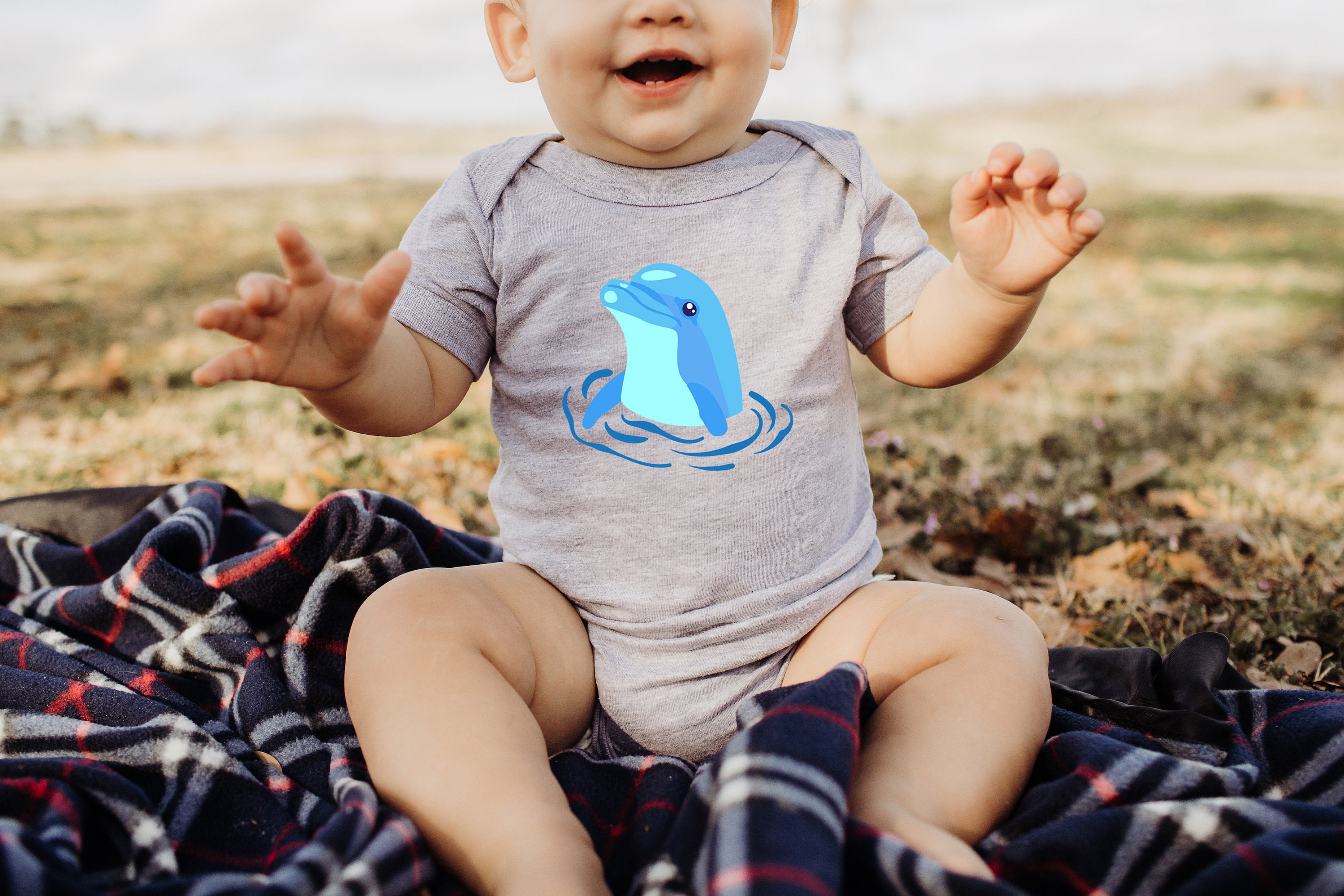 Bella Canvas with Dolphin, Cute Baby Clothes, Under The Sea, Dolphin ...