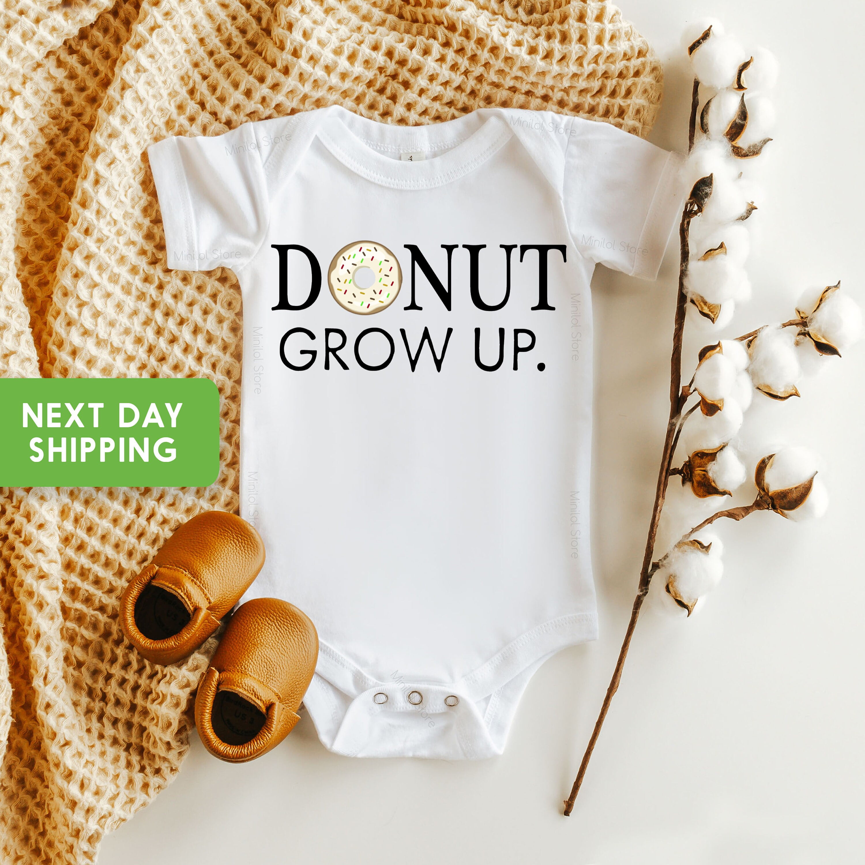 Bella Canvas with Donut Grow Up, Donut Themed, Funny Sayings Baby ...
