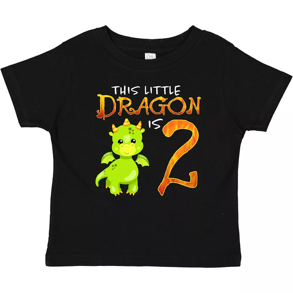 Bella Canvas Dragon 2nd Birthday- Turning Two Baby Toddler Shirt ...