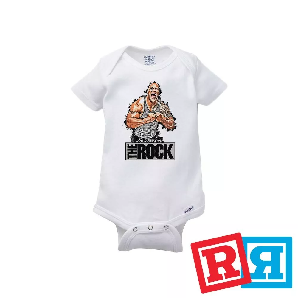 Bella Canvas Dwayne The Rock Johnson Gerber Baby OnesieÂ® Bodysuit ...