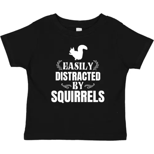 Bella Canvas Easily Distracted By Squirrels Baby Toddler Shirt Animals ...
