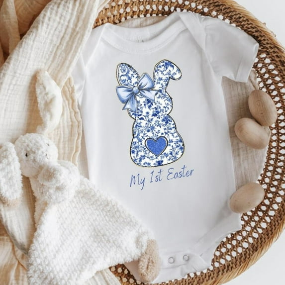 Bella Canvas with Easter Bunny My 1St Easter Toile Blue Bunny ...