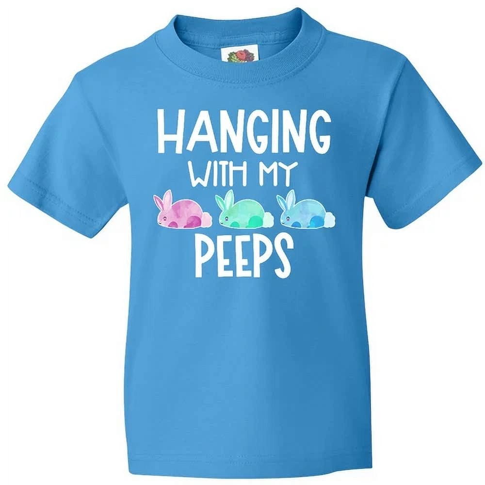 Bella Canvas Easter Hanging With My Peeps Pastel Bunnies Happy April Toddler Shirt - Walmart.com