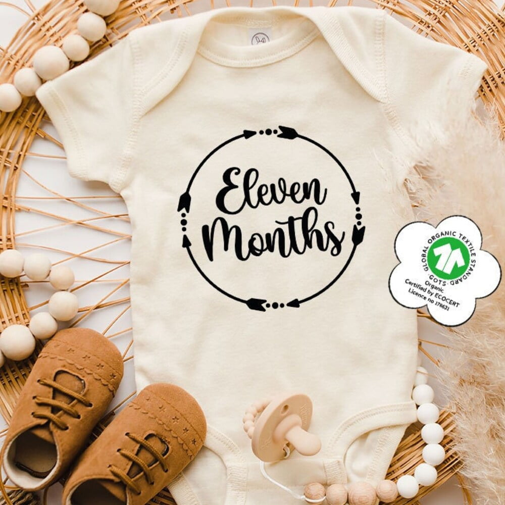 Bella Canvas with Eleven Month Milestone, 11 Month Baby Gifts ...