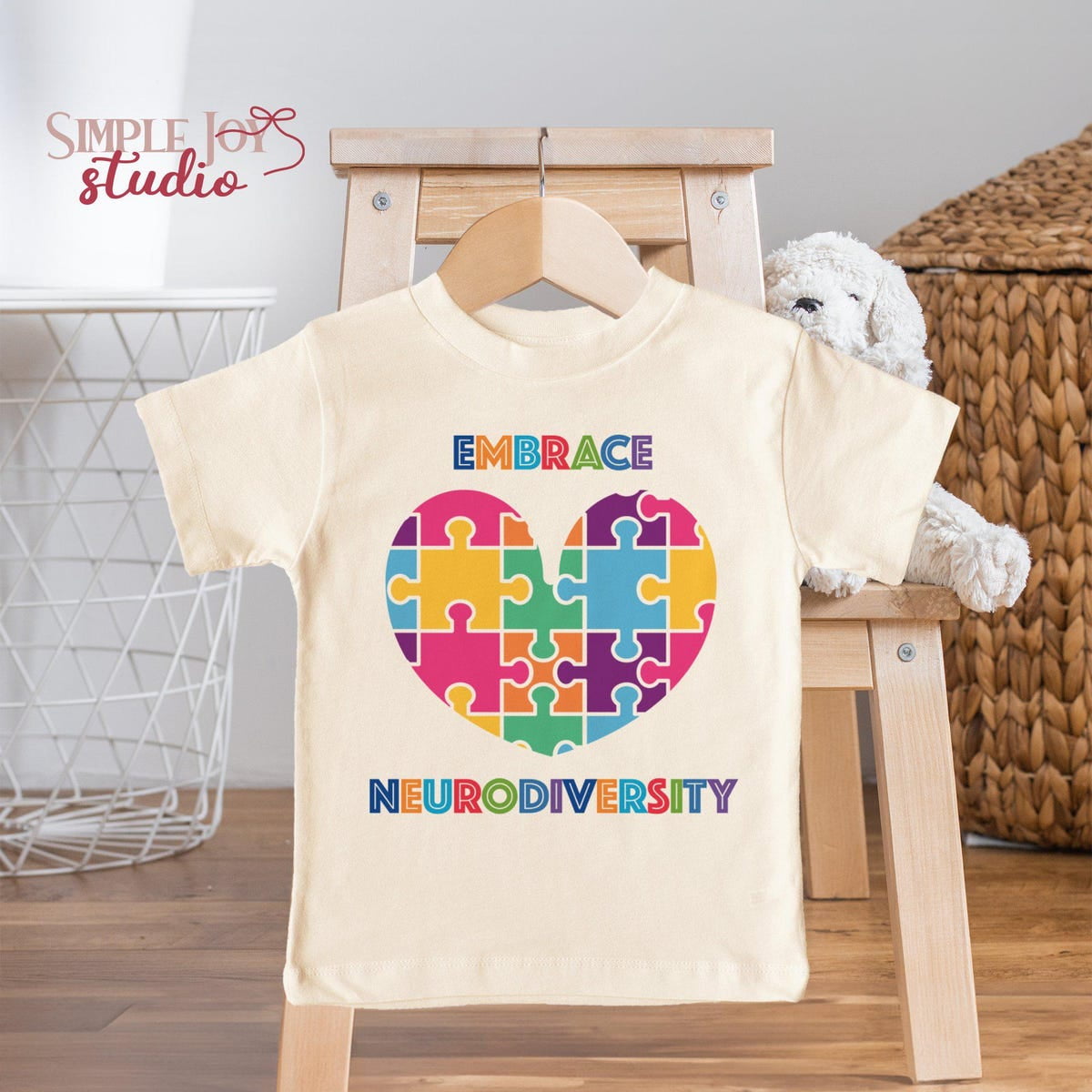 Bella Canvas Embrace Neurodiversity Toddler Shirt, Autism Awareness ...