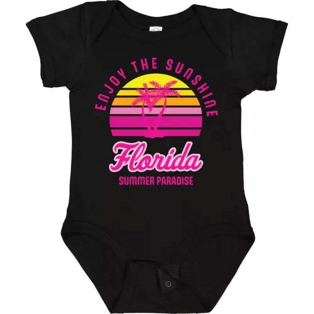 Bella Canvas Enjoy The Sunshine Florida Summer Paradise Baby Palm Trees Bodysuit - Walmart.com
