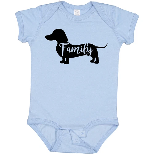 Bella Canvas Family Dog- Short Haired Dachshund Baby Bodysuit Pets Hair ...