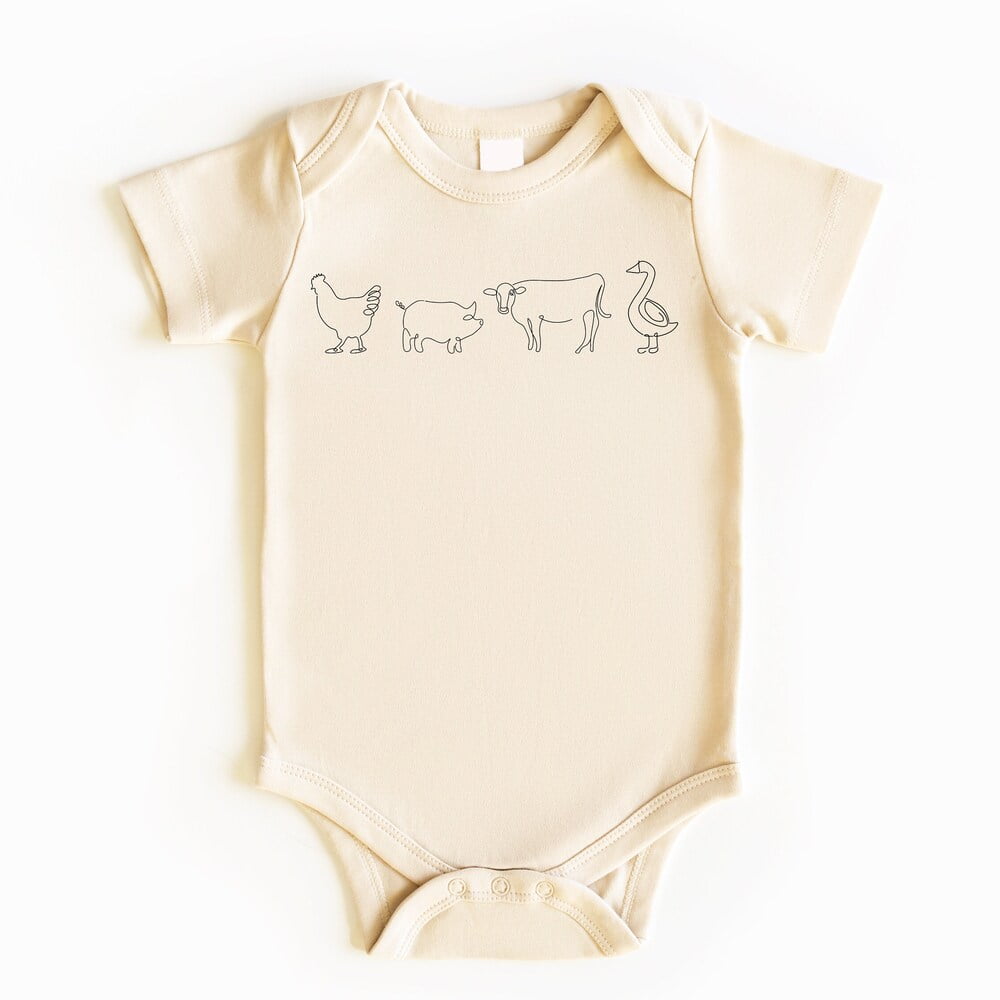 Bella Canvas with Farm Animal,, Farm Baby Shower, Country Baby Outfit ...