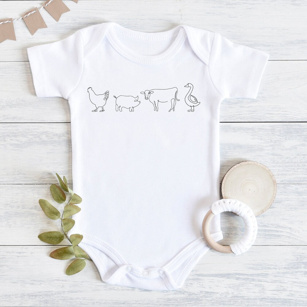 Bella Canvas with Farm Animal,, Farm Baby Shower, Country Baby Outfit ...