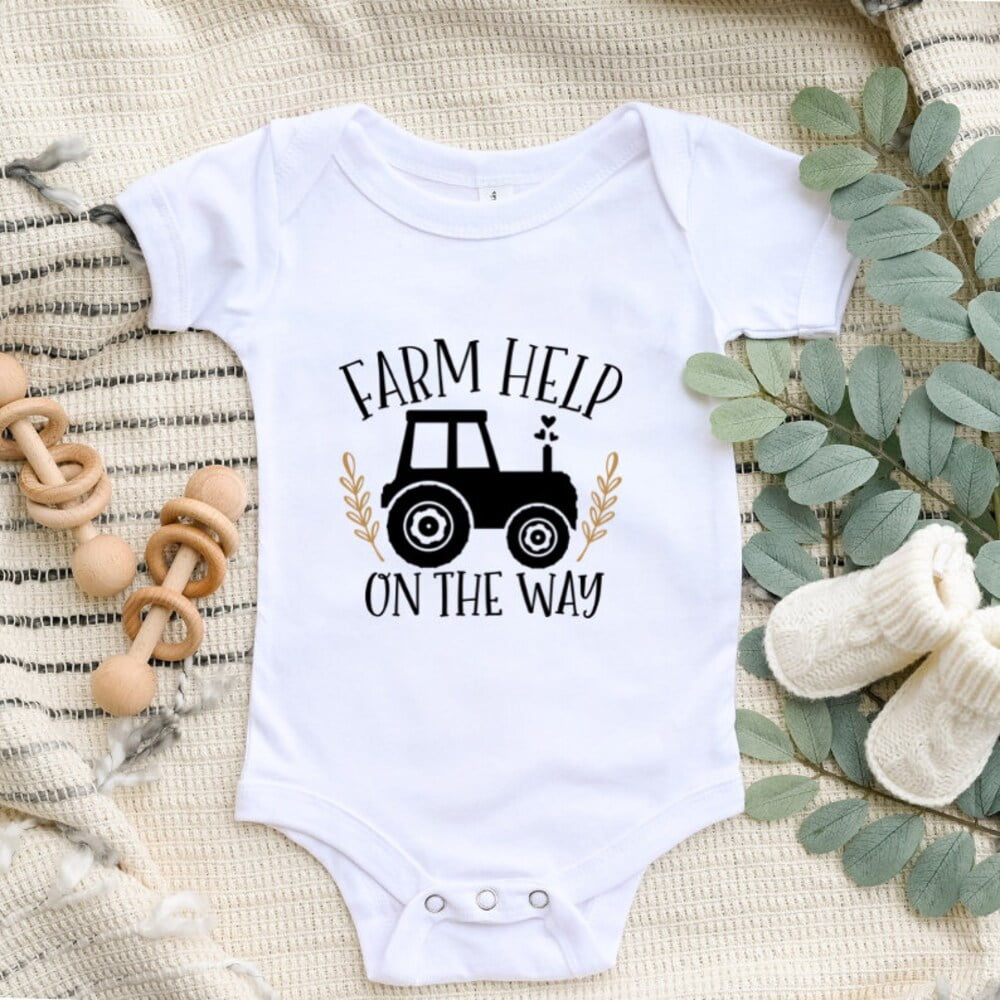 Bella Canvas with Farm Help On The Way, Farm Baby Shower, Pregnancy ...