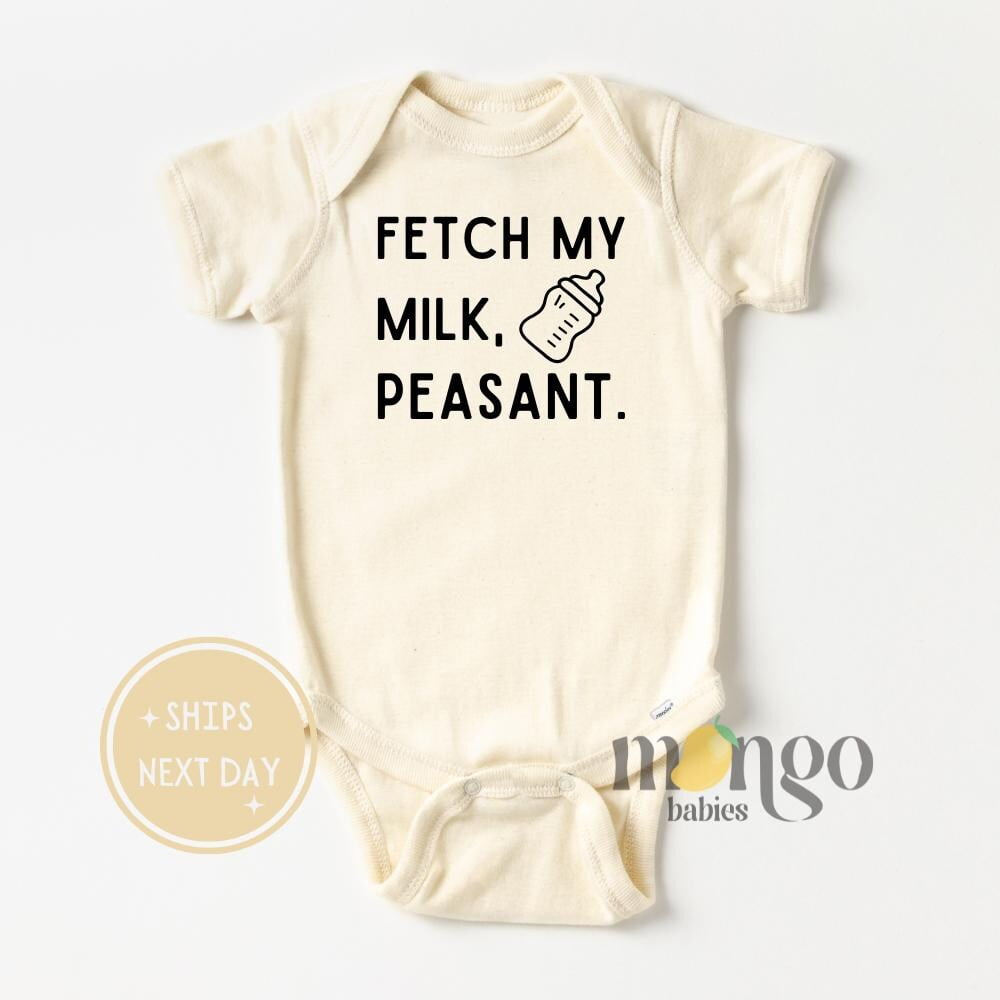 Bella Canvas with Fetch My Milk Peasant s Funny Milk Baby Gift For For ...