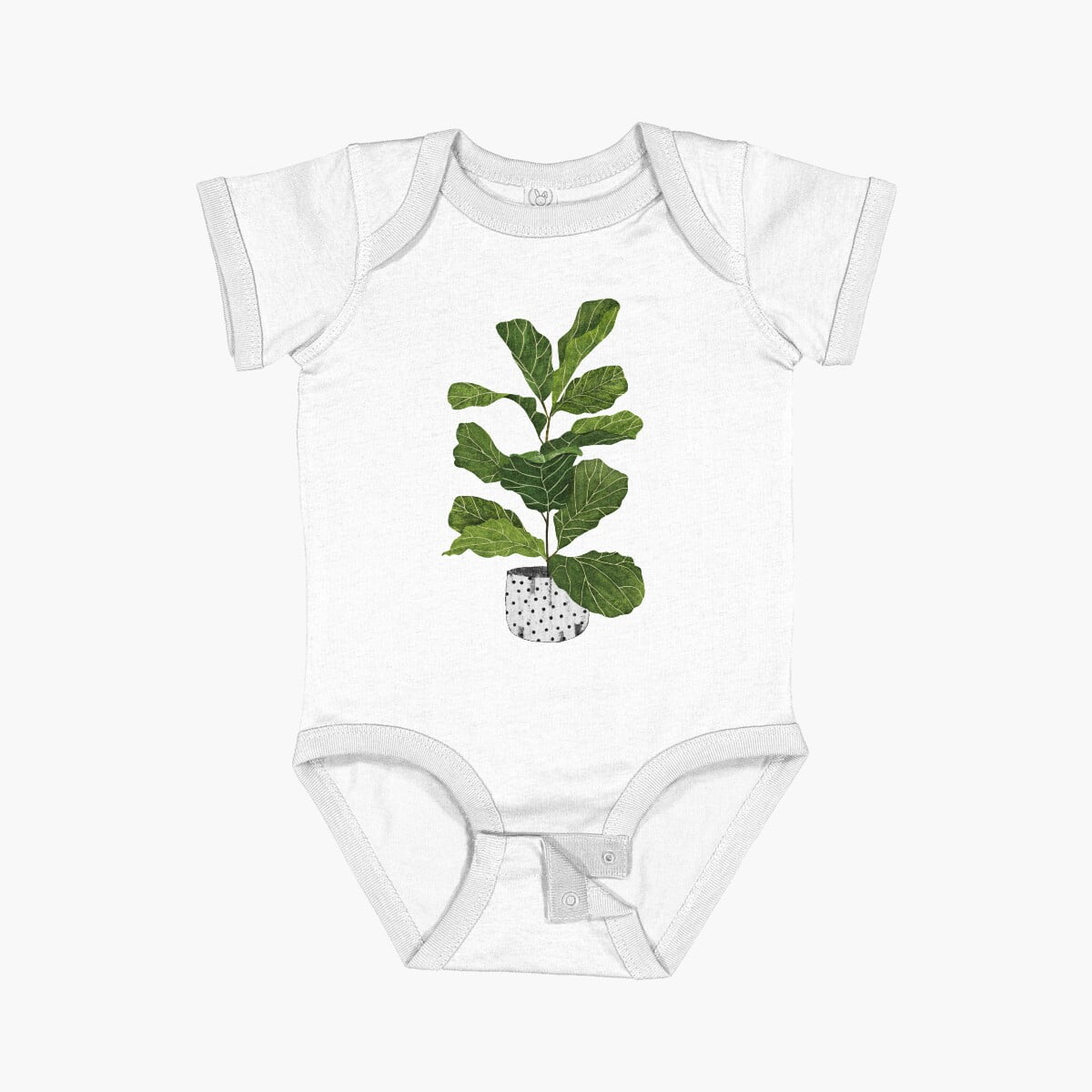 Bella Canvas Fiddle Leaf Fig Tree Interior Plant Short Sleeve Baby One ...