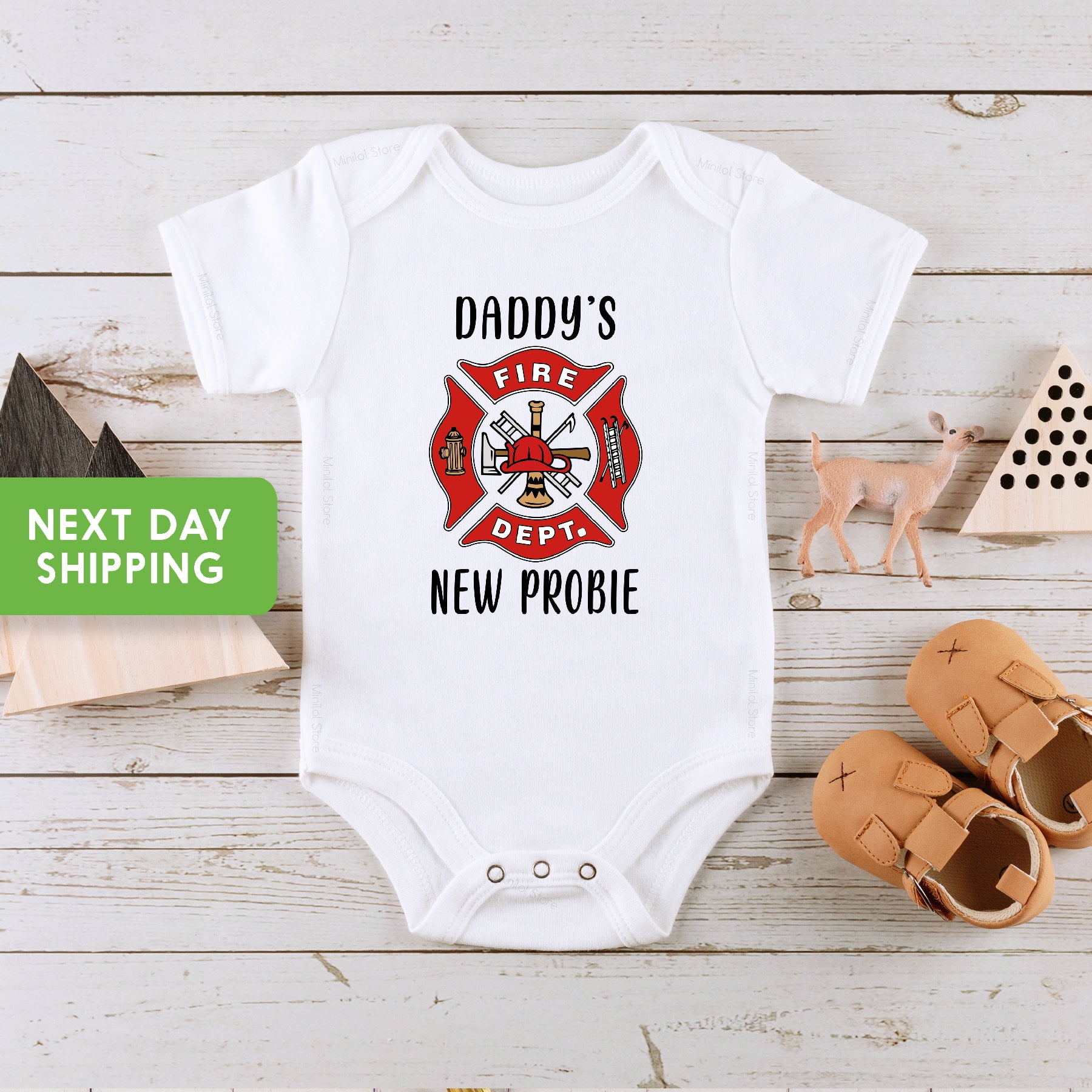 Bella Canvas with Firefighter, Fire Fighter Baby, Firefighter Baby Gift ...