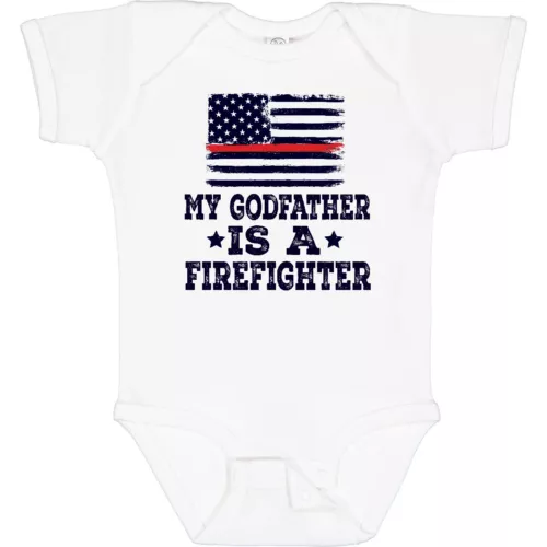 Bella Canvas Firefighter Godfather Fireman Infant Creeper Godson ...