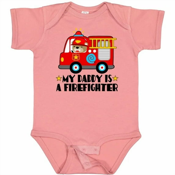 Bella Canvas Fireman Daddy Is A Firefighter Baby Dad Childs One-piece ...