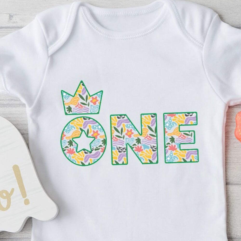 Bella Canvas with First Birthday, Retro One Girl, 1St Birthday Gift, Cute 1St Birthday, First ...