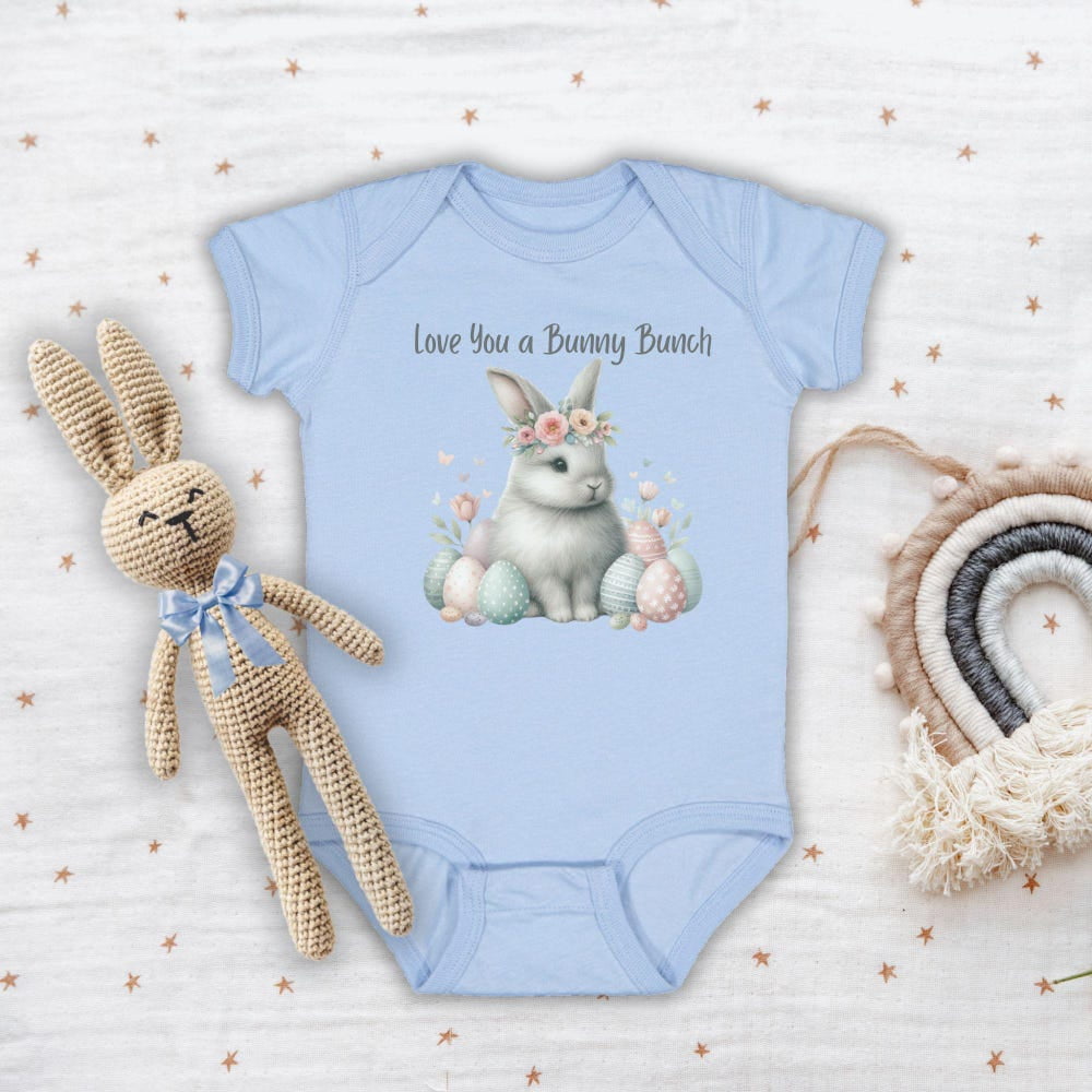 Bella Canvas First Easter, Bodysuit for infants, Love You A Bunny Bunch, Baby Easter Outfit ...