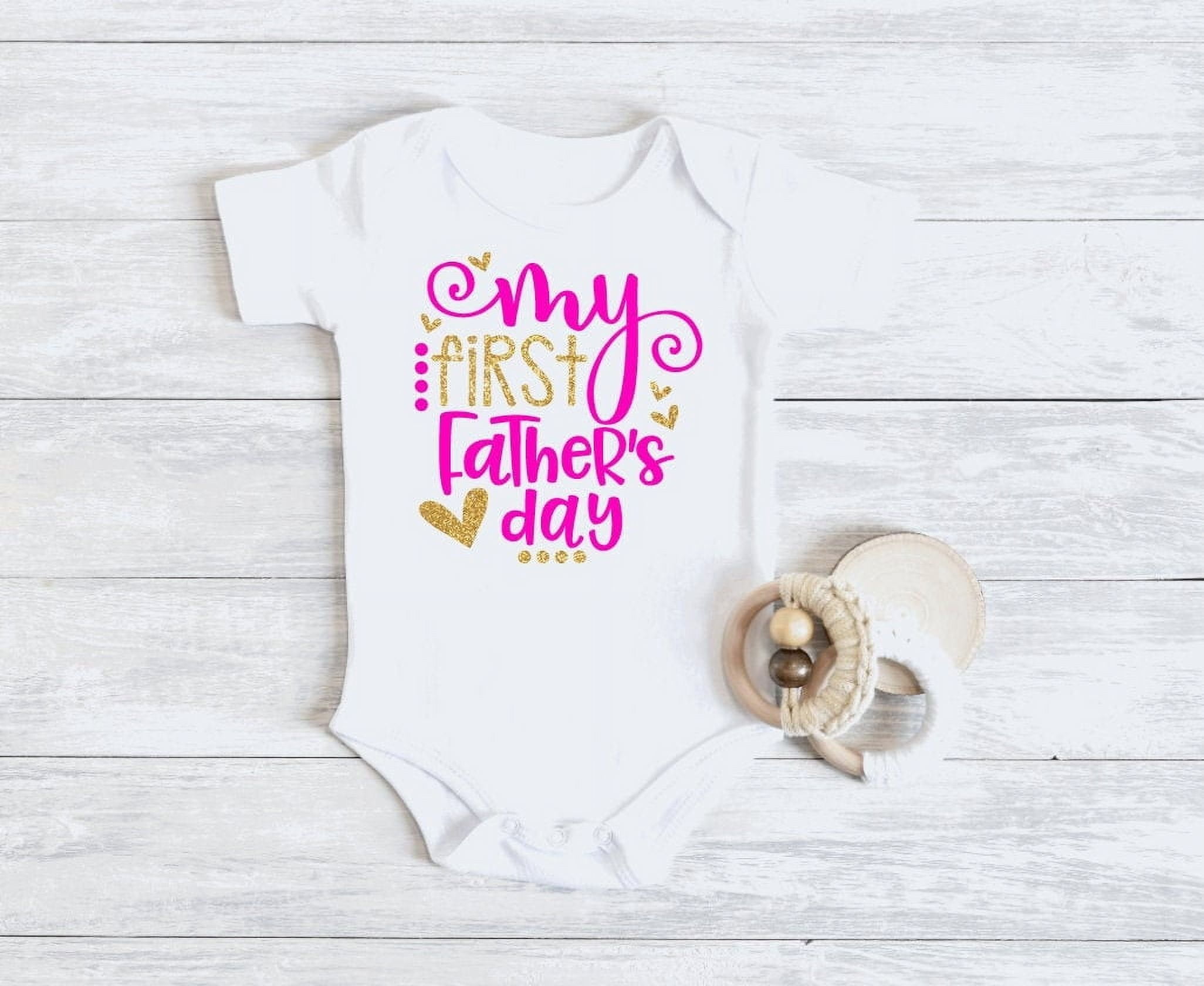 Bella Canvas with My First Father'S Day Happy First Father'S Day Daddy ...