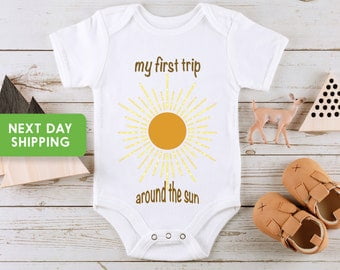 Bella Canvas First Trip Around the Sun Birthday Onesie, Sun Birthday ...