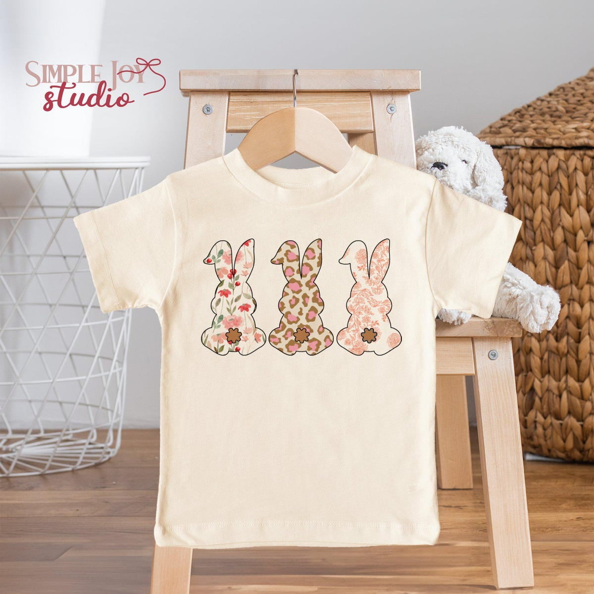Bella Canvas Floral Bunny Easter Toddler Shirt, Spring Kids Outfit ...