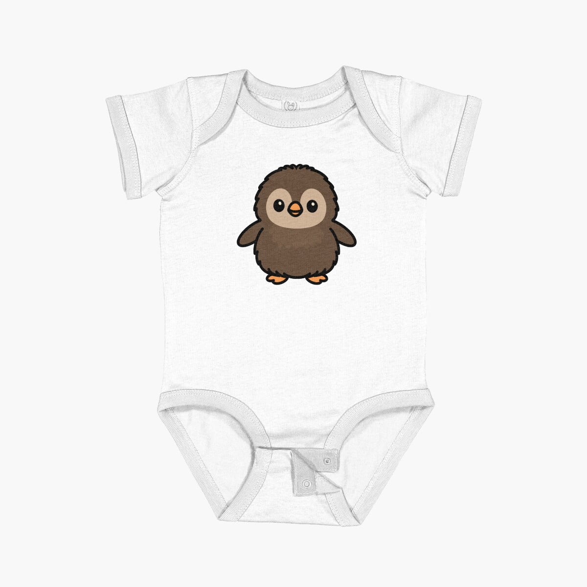 Bella Canvas Fluffy Baby Penguin Short Sleeve Baby One-Piece Newborn ...
