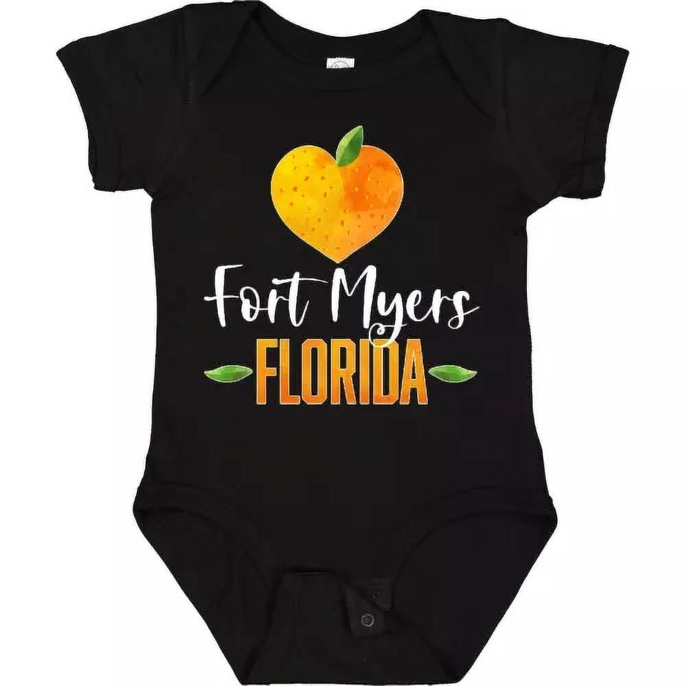 Bella Canvas Fort Myers Florida Orange In Heart Baby State Home Fruit ...