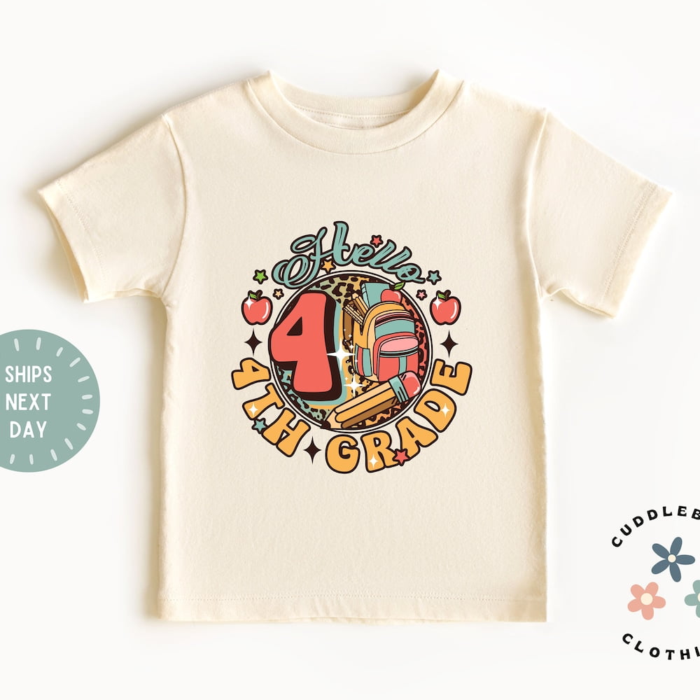 Bella Canvas Fourth Grade Shirt, First Day of 4th Grade School Shirt ...