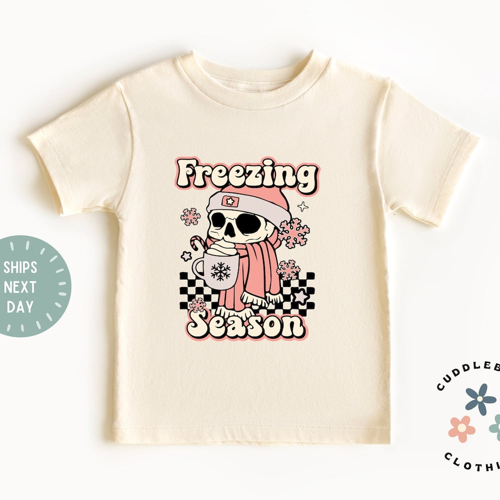 Bella Canvas Freezing Season Girls Shirt, Funny Retro Freezing Season ...
