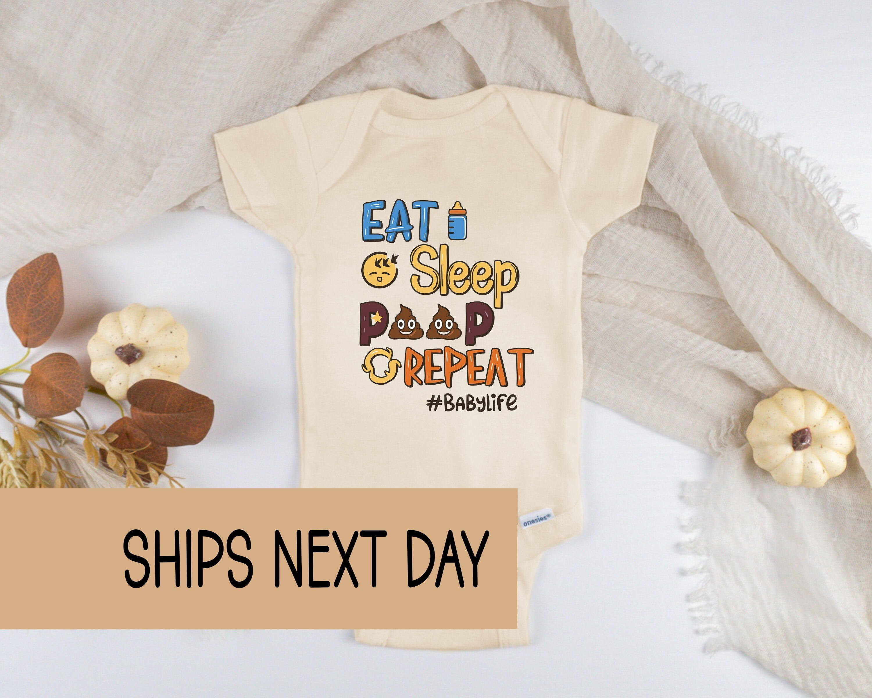 Bella Canvas with Funny Baby Life Cycle, Newborn Gift Ideas, Eat Sleep Poop Repeat, Humorous ...