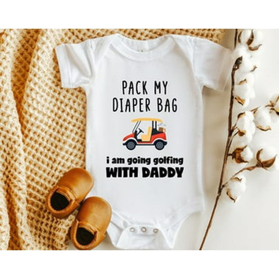 Bella Canvas Funny Baby Onesie, Pack My Diaper Bag Onesie, Daddy Loves ...