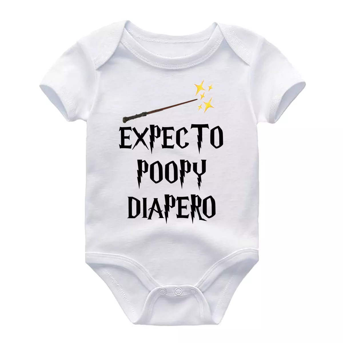 Bella Canvas Funny Poopy Diaper Wizard Baby Bodysuit Wand Romper ...