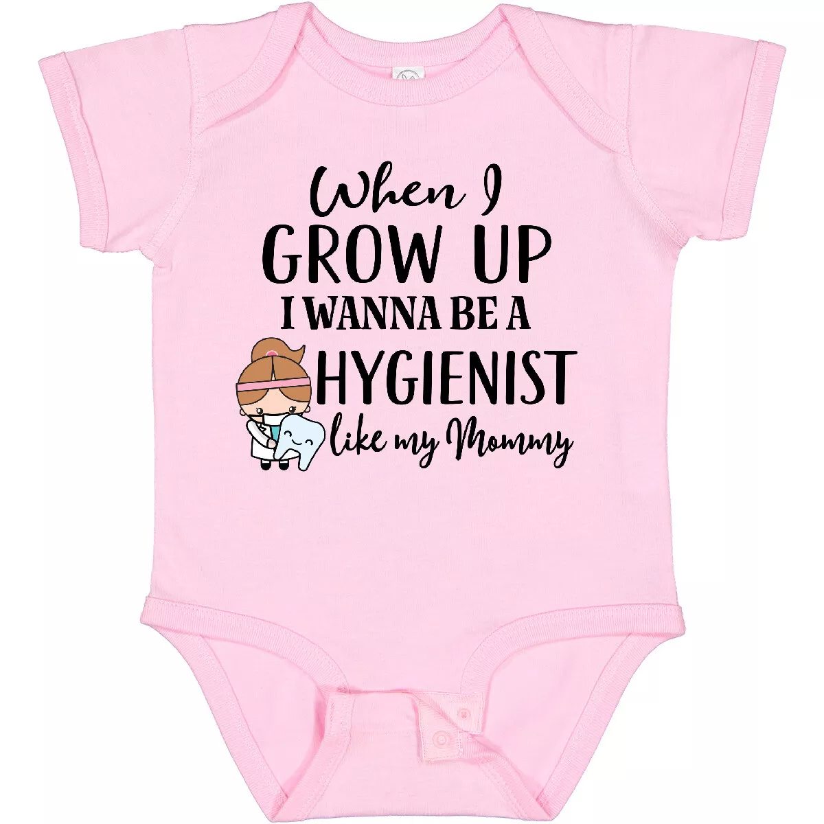 Bella Canvas Future Dental Hygienist Like Mommy Baby Bodysuit Mom One-Piece Infant Baby Bodysuit ...