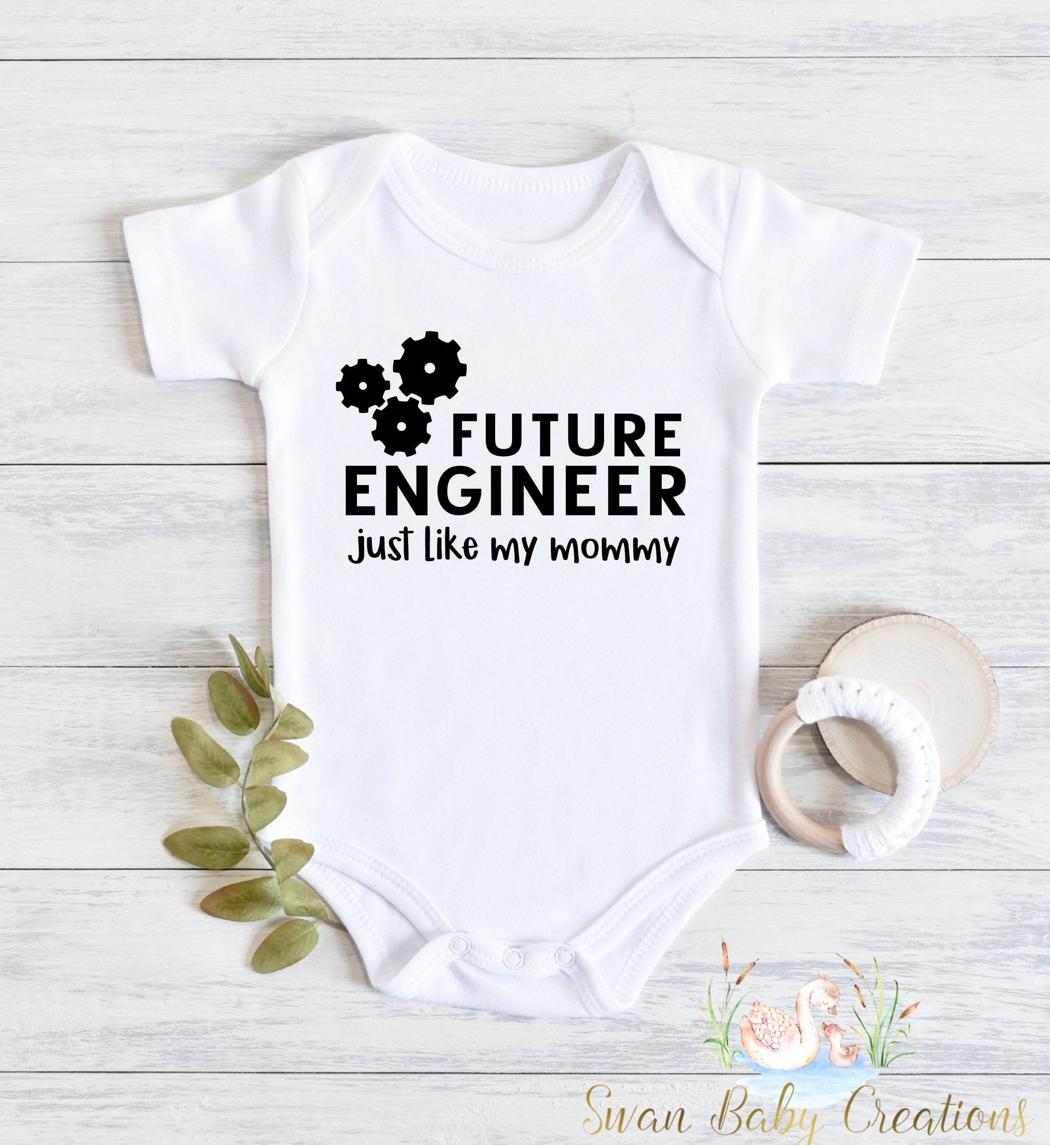 Bella Canvas with Future Engineer Baby, Cute Future Engineer Like Mommy ...
