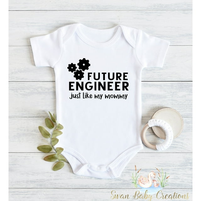 Bella Canvas with Future Engineer Baby, Cute Future Engineer Like Mommy ...