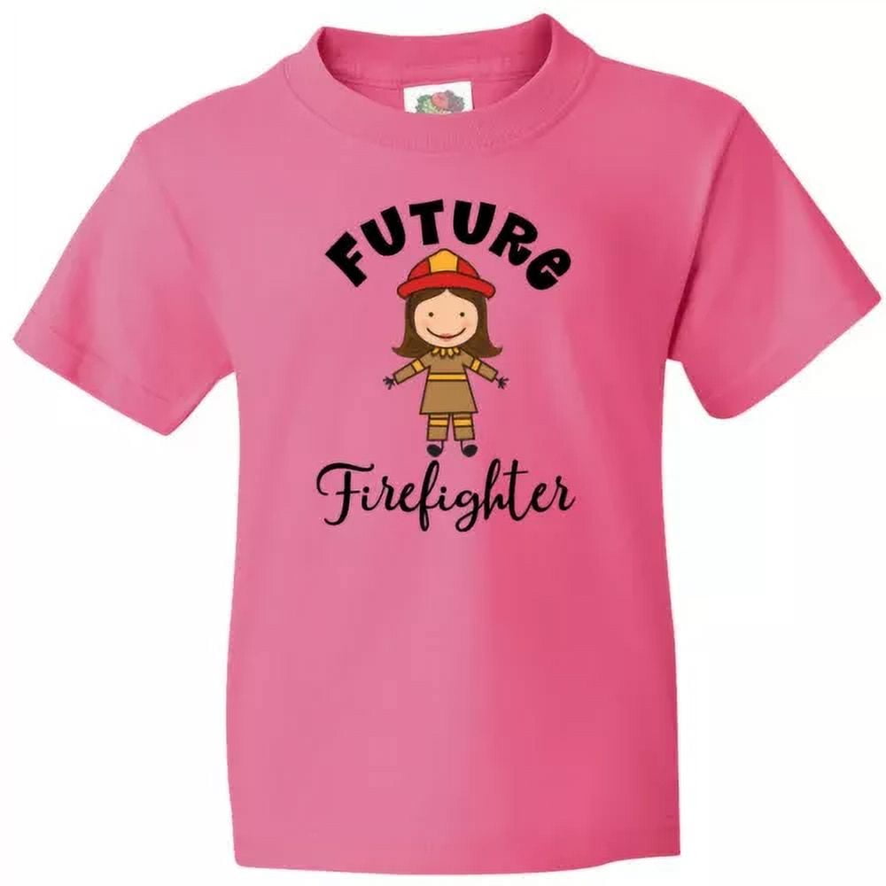 Bella Canvas Future Firefighter Cute Girls Firefighting Volunteer Job ...