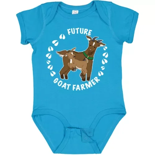 Bella Canvas Future Goat Farmer With Cute Goats And Hoof Prints Baby ...