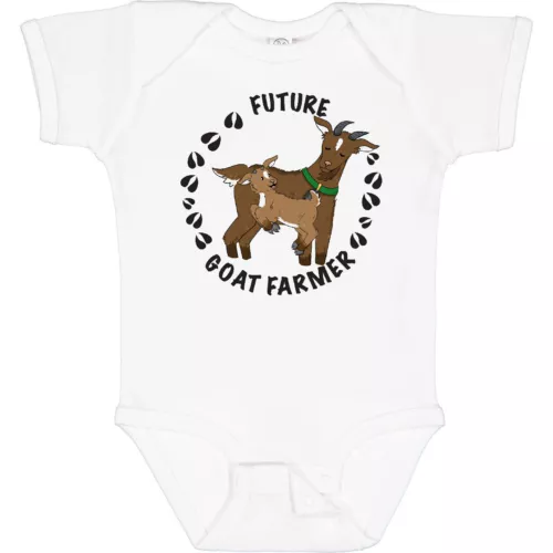 Bella Canvas Future Goat Farmer With Cute Goats And Hoof Prints Baby ...