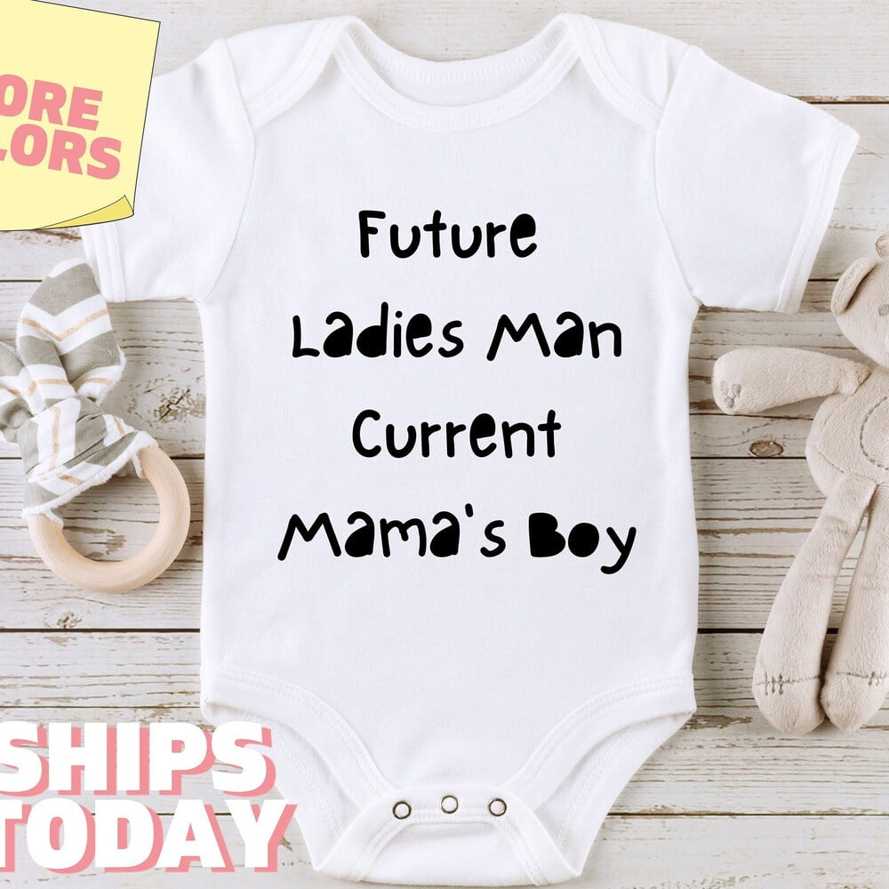 Bella Canvas with Future Ladies Man s Mama'S Boy , Cute Baby Shower Gift, Funny Baby Pregnancy ...