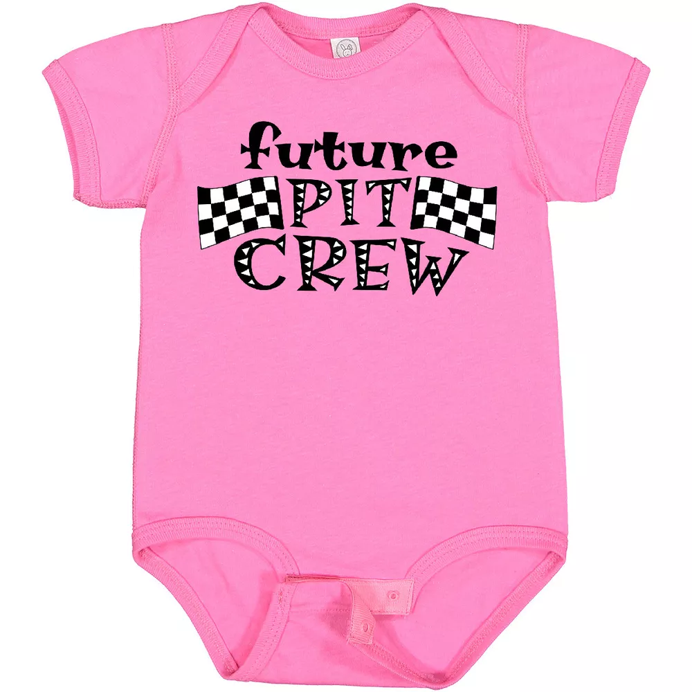 Bella Canvas Future Pit Crew Racing Flags Baby Bodysuit Kids Race Car ...