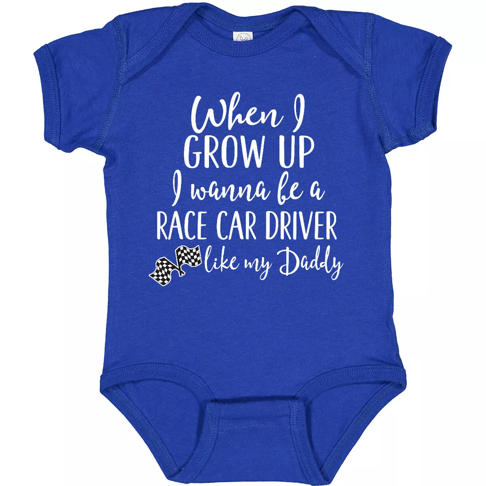 Bella Canvas Future Race Car Driver Like Daddy Baby Bodysuit Rally ...