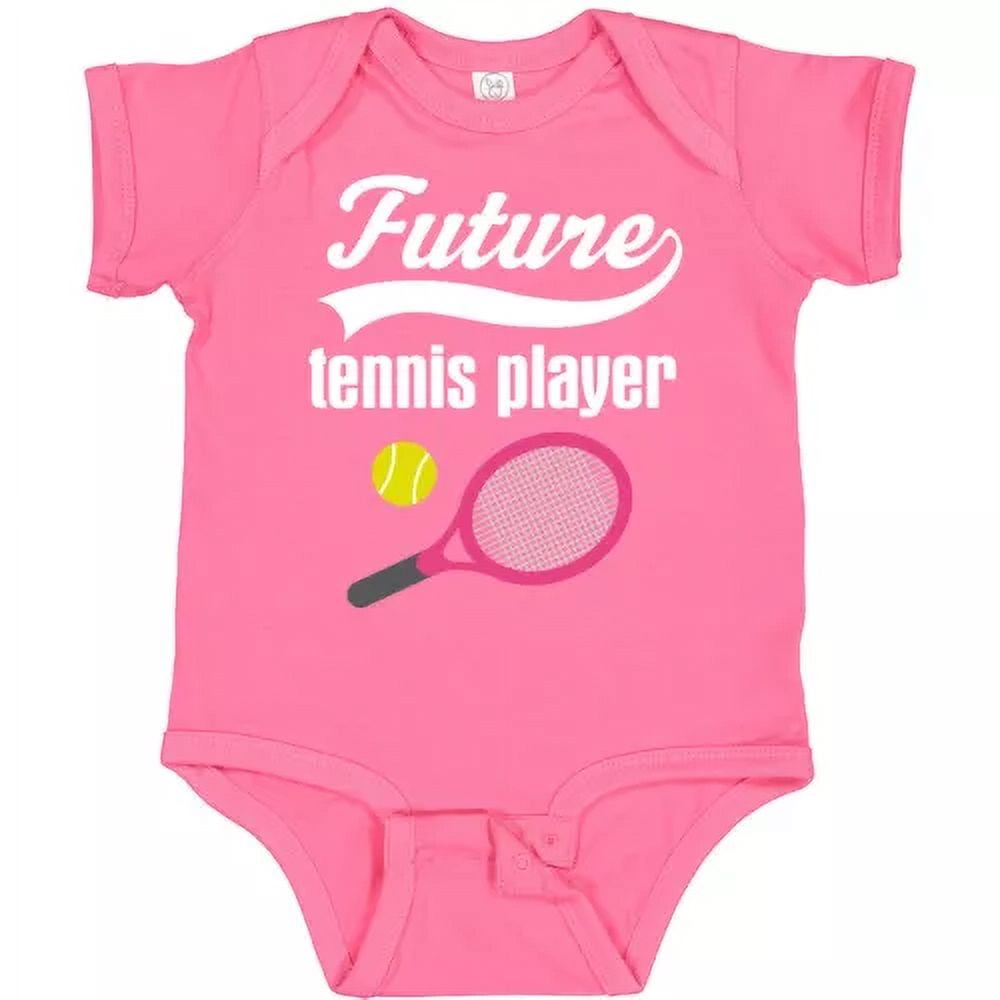 Bella Canvas Future Tennis Player Sports Baby Girls Cute One-piece ...