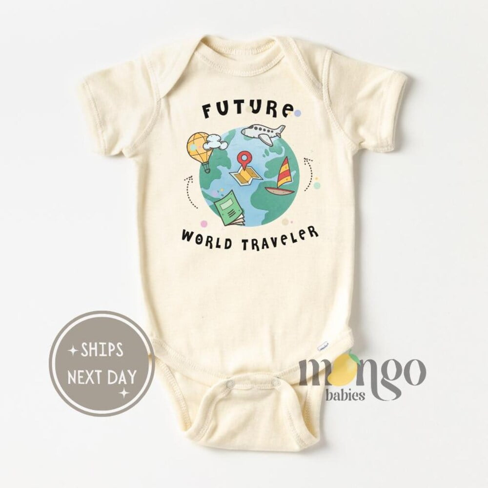Bella Canvas with Future World Traveler s Cute For Baby Outfit Explorer Adventure Baby Surprise ...