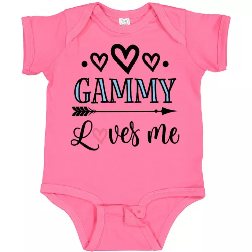 Bella Canvas Gammy Loves Me Grandchild Baby Grandkids One-piece Infant ...
