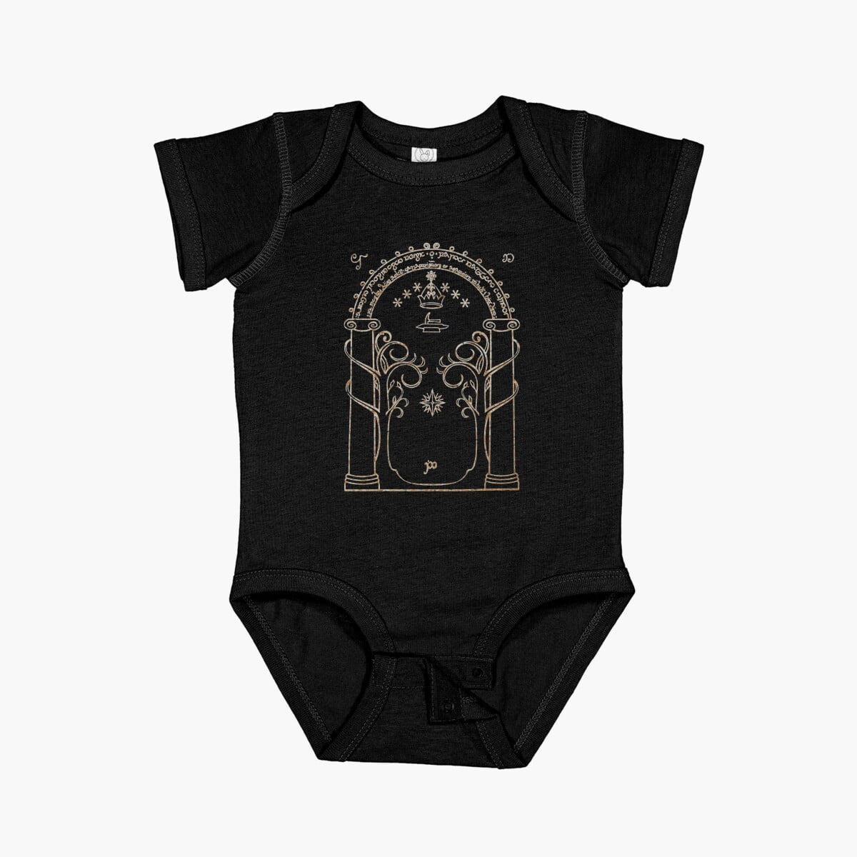 Bella Canvas Gates Of Moria Short Sleeve Baby One-Piece Newborn Gender ...