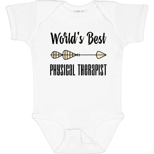 Bella Canvas Gift For Physical Therapist Arrow World's Best Infant Creeper Arrows Bodysuit ...